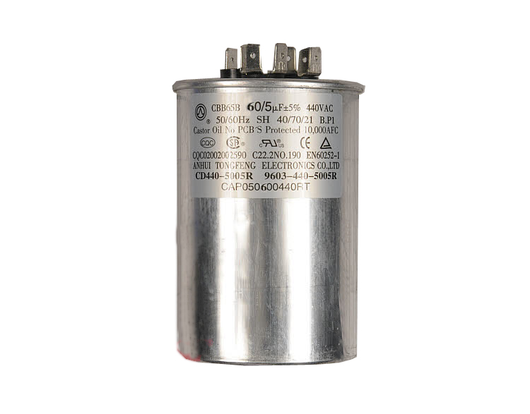 CAP050600440RT 60 + 5 uf MFD 440 Volt Capacitor - Goodman Amana Maytag ...